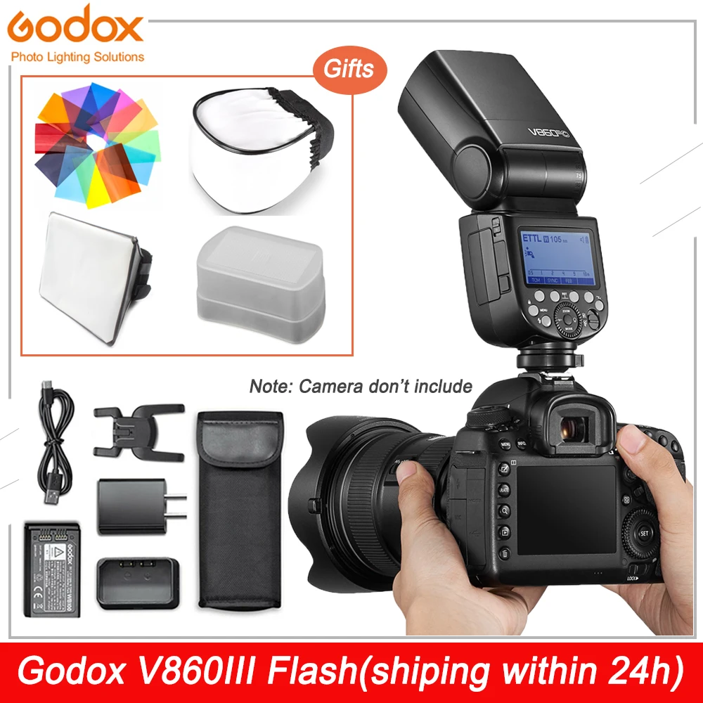 V860III Godox V860IIIC V860IIIN 860III Speedlite Flash TTL HSS Flash ...