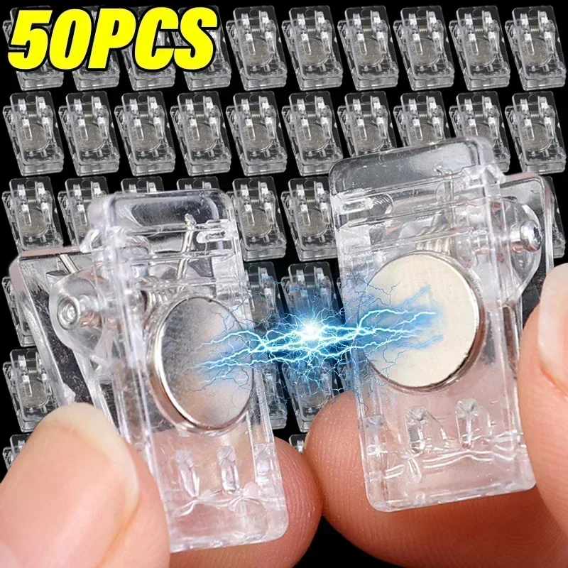 Mini Magnetic Clips Transparent Refrigerator Photo Note Holders Food ...