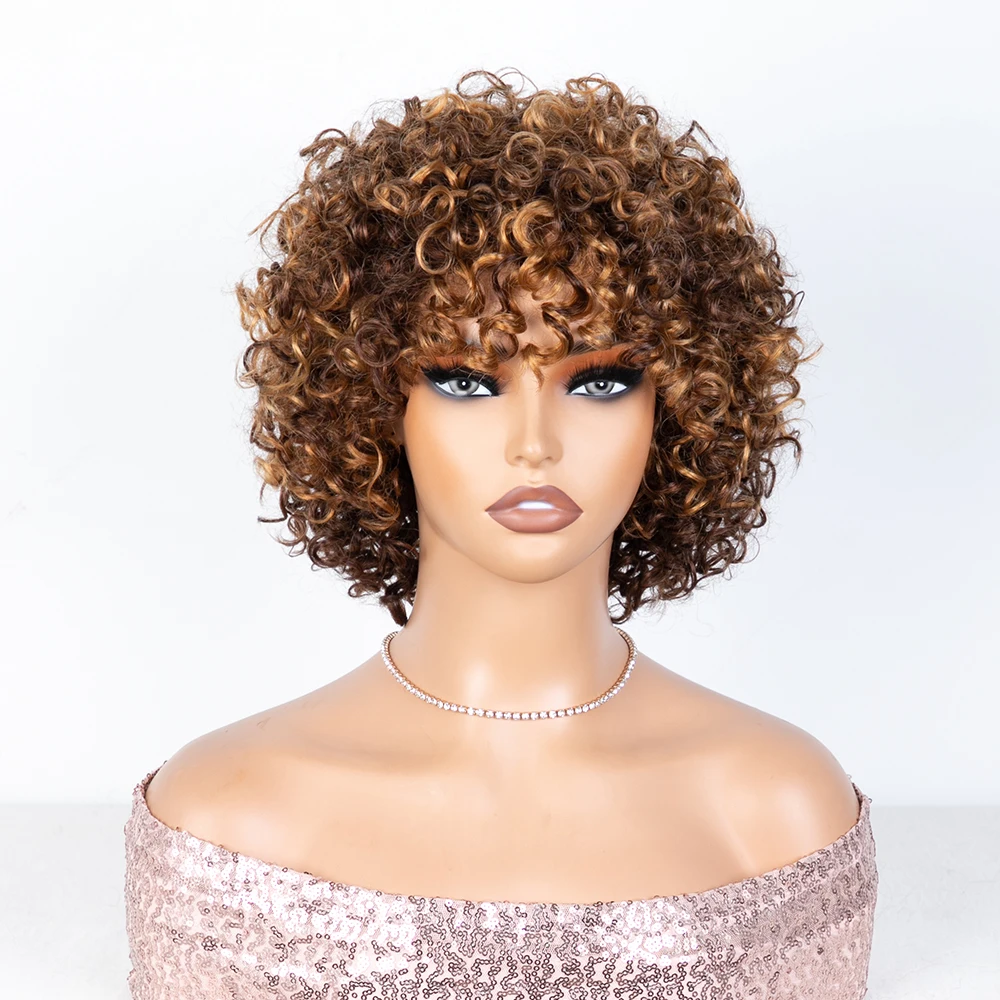 Short-Pixie-Bob-Cut-Human-Hair-Wigs-with-Bangs-Jerry-Curly-Glueless ...