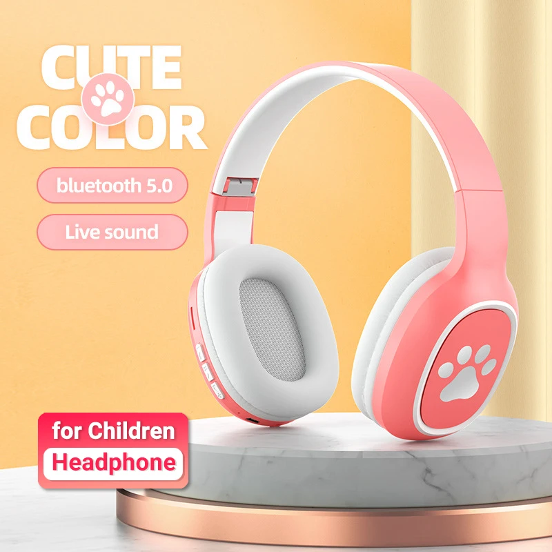 Wireless-Headphone-Children-Kid-Headset-Bluetooth-5-0-Cute-Earphone ...