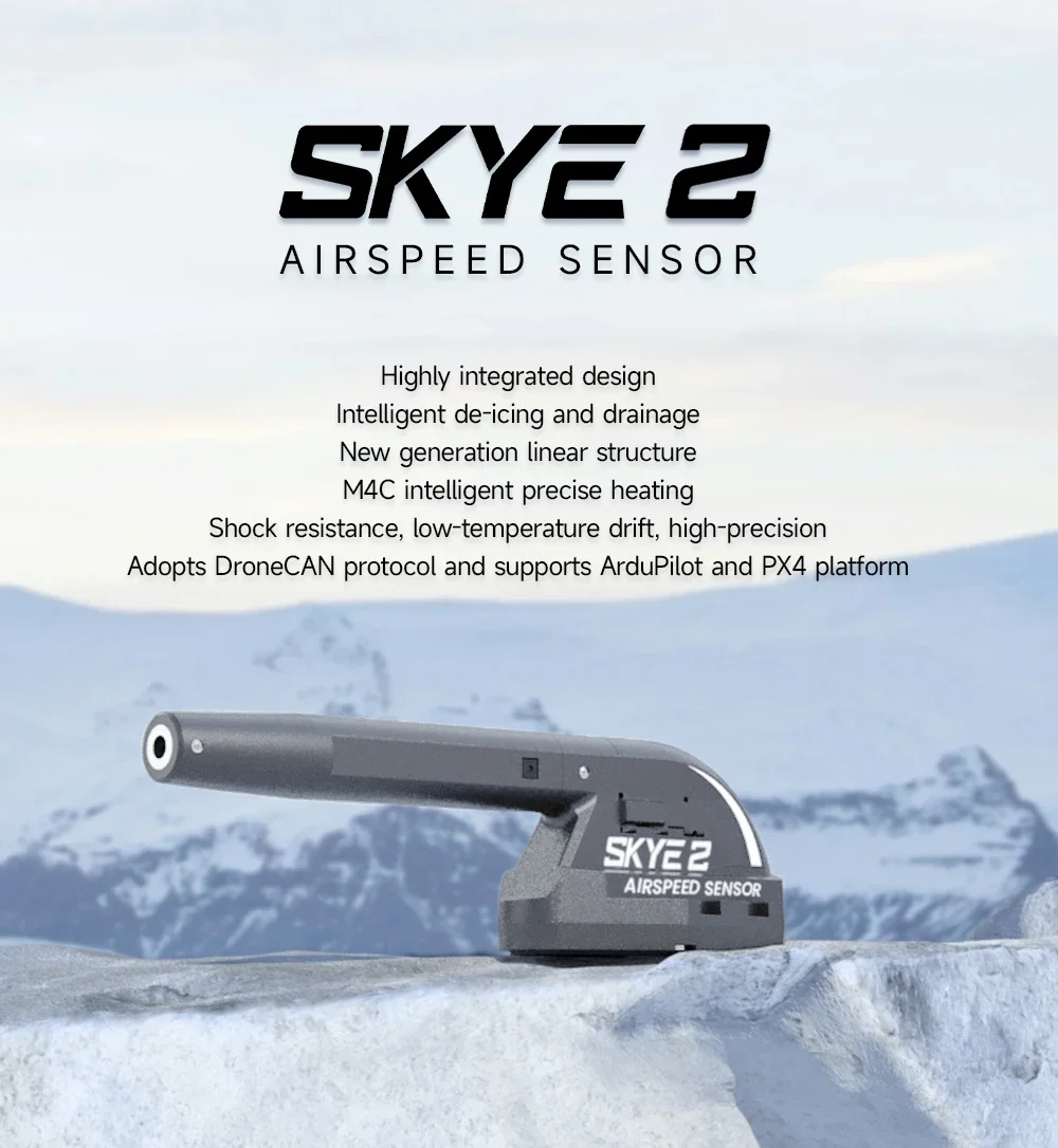 CUAV SKYE 2nd Gen Intelligent Airspeed Meter - Dual Heating System for UAVs, PX4 Flight Control ...