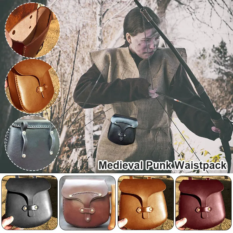 Medieval-Pouch-Bag-Belt-Leather-Wallet-Pirate-Costume-Accessory-Cosplay ...