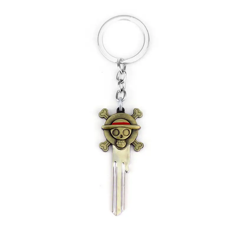 Anime-One-Piece-Luffy-Straw-Hat-Key-Shape-Keychain-Pendant-Metal-Charm ...