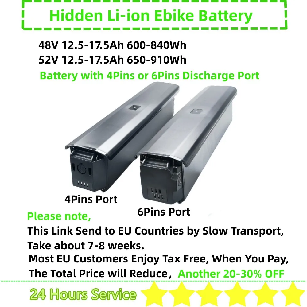 52V 17.5Ah 48V 17.5Ah Hidden Ebike Battery with Charger for Biktrix ...