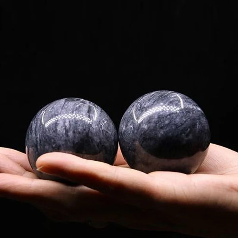 A Pair of Diameter 35 48 50 or 60mm Natural Jade Raw Rock Polished ...