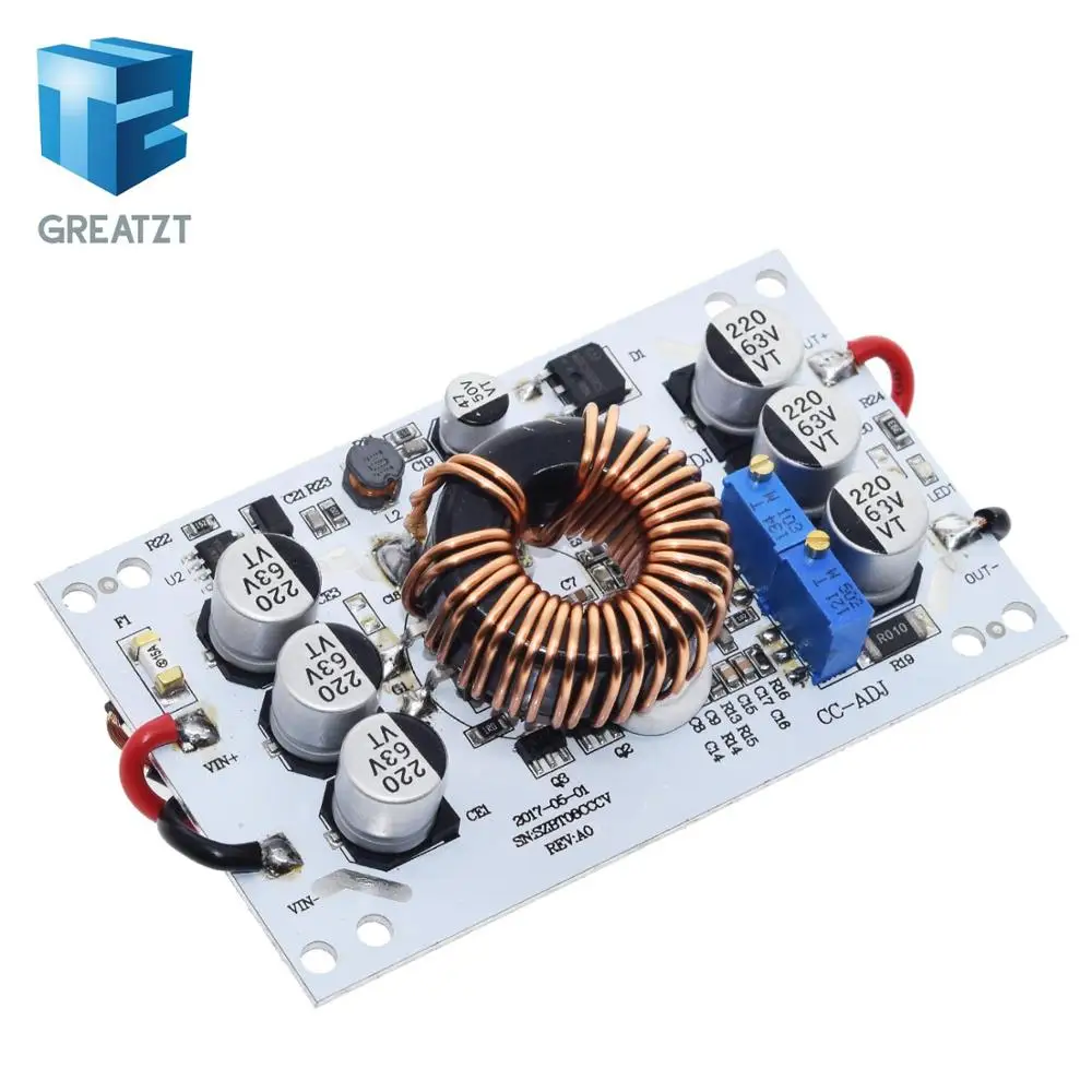 600w Aluminum Plate Dc-dc Boost Converter Adjustable 10a Step Up Constant Current Power Supply ...