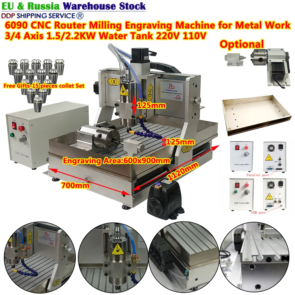 6090-CNC-Router-Machine-9060-Metal-Wood-Work-Milling-Engraver-4-Axis-1 ...