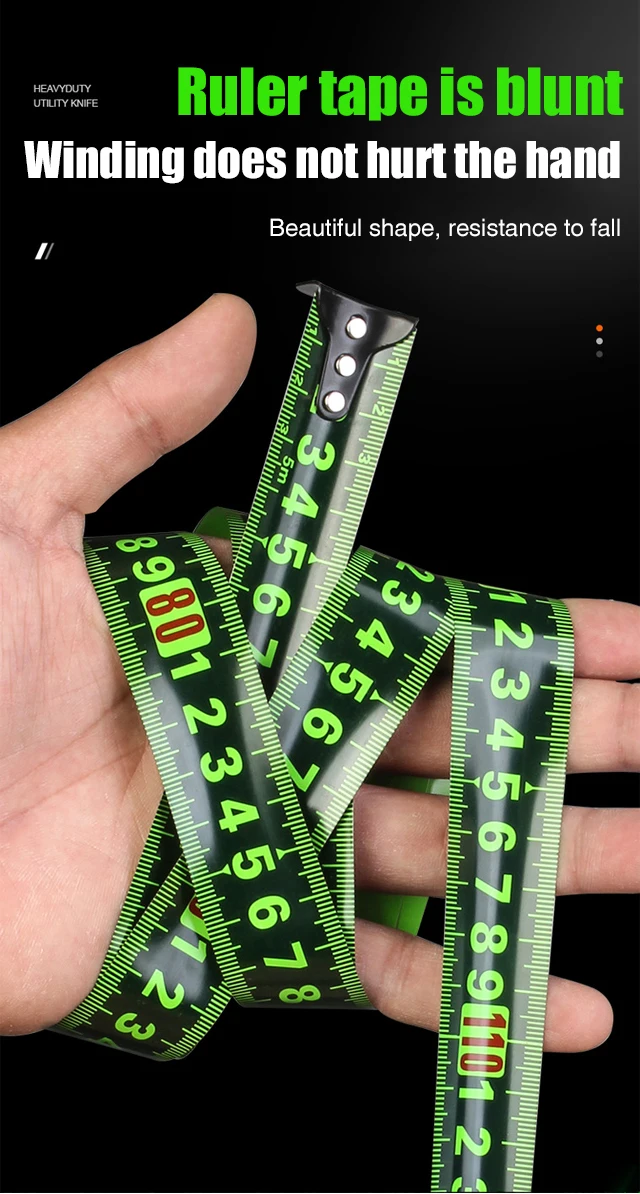 5m 25mm - Ruban à mesurer en acier structurels ent F50, Règle de boîte épaisse résistante à l ...