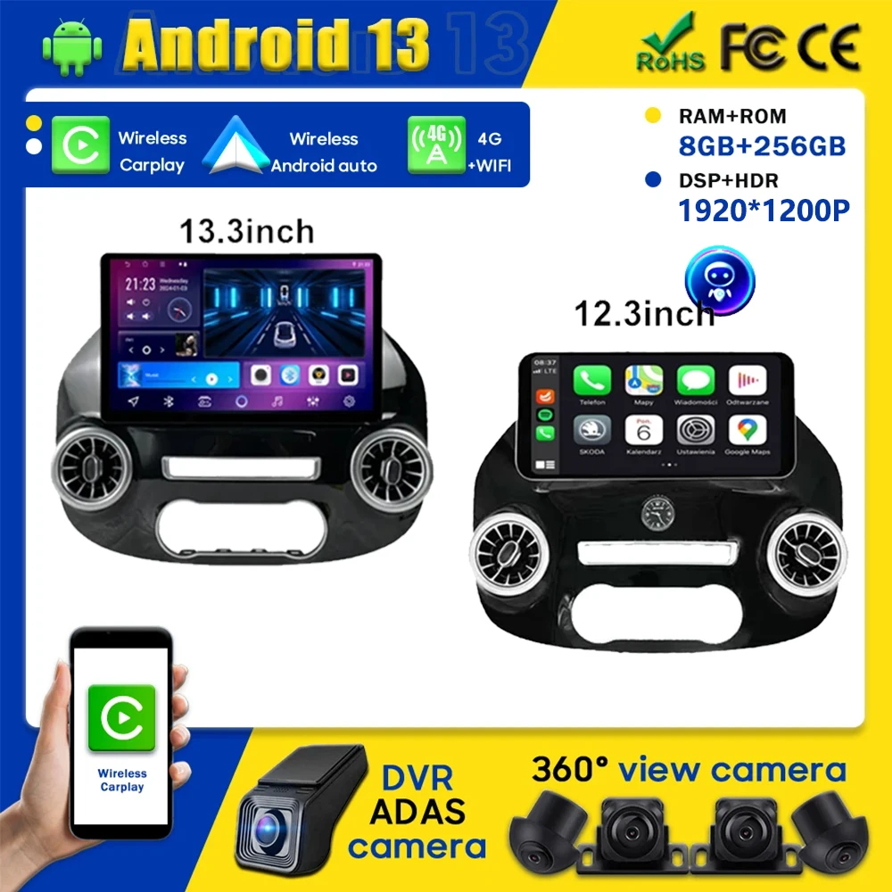 13-Inch-Android-13-For-Mercedes-Vito-W447-2014-2022-Car-Radio-5G-wifi ...
