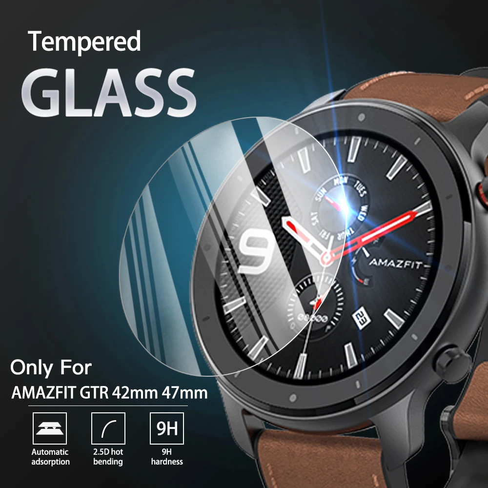 9H Premium Tempered Glass For AMAZFIT GTR 42mm 47mm Smartwatch Screen ...