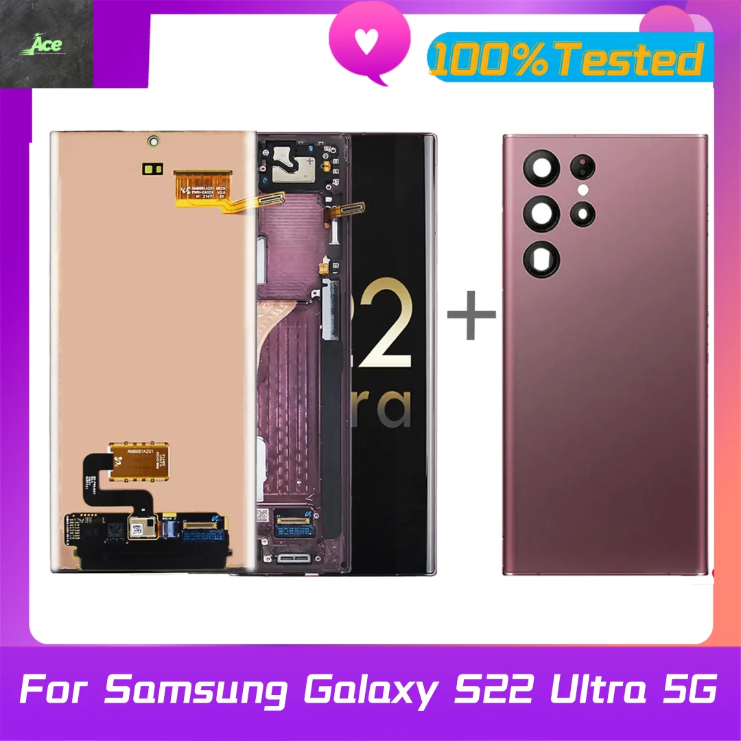 Super-AMOLED-For-Samsung-S22-Ultra-LCD-Display-Touch-Screen-Digitizer ...