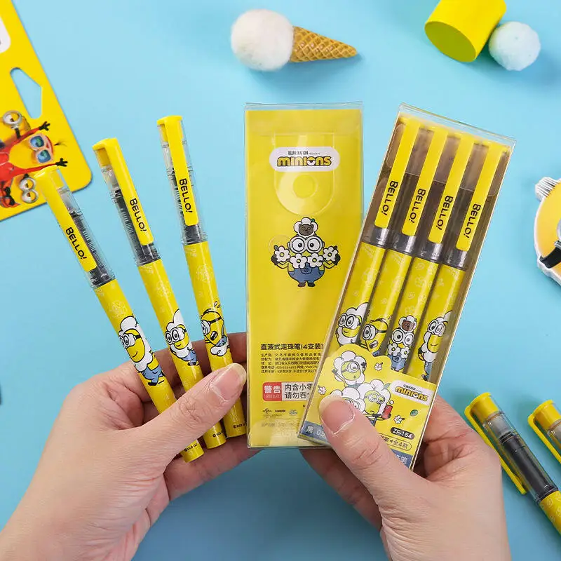 4pcs-Minions-Ball-Pen-Despicable-Me-Cute-Cartoon-Quick-drying-Gel-Pen ...