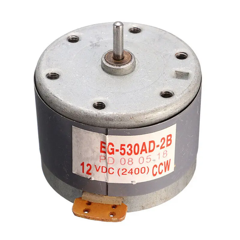 EG 530AD 2B DC Motor CCW Electric Motor Recorder Motor DC 12V 2400RPM ...