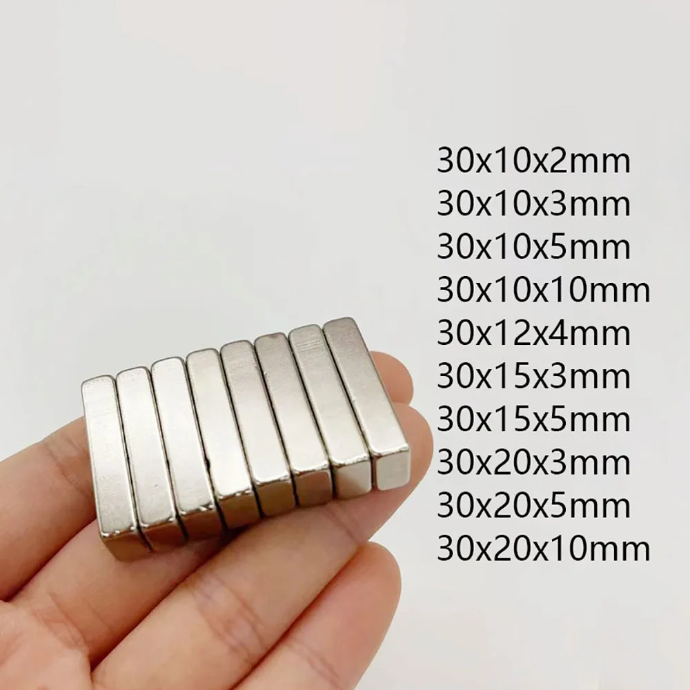 1Pcs Powerful N35 Rectangular Magnets Length 30mm Super Permanent ...