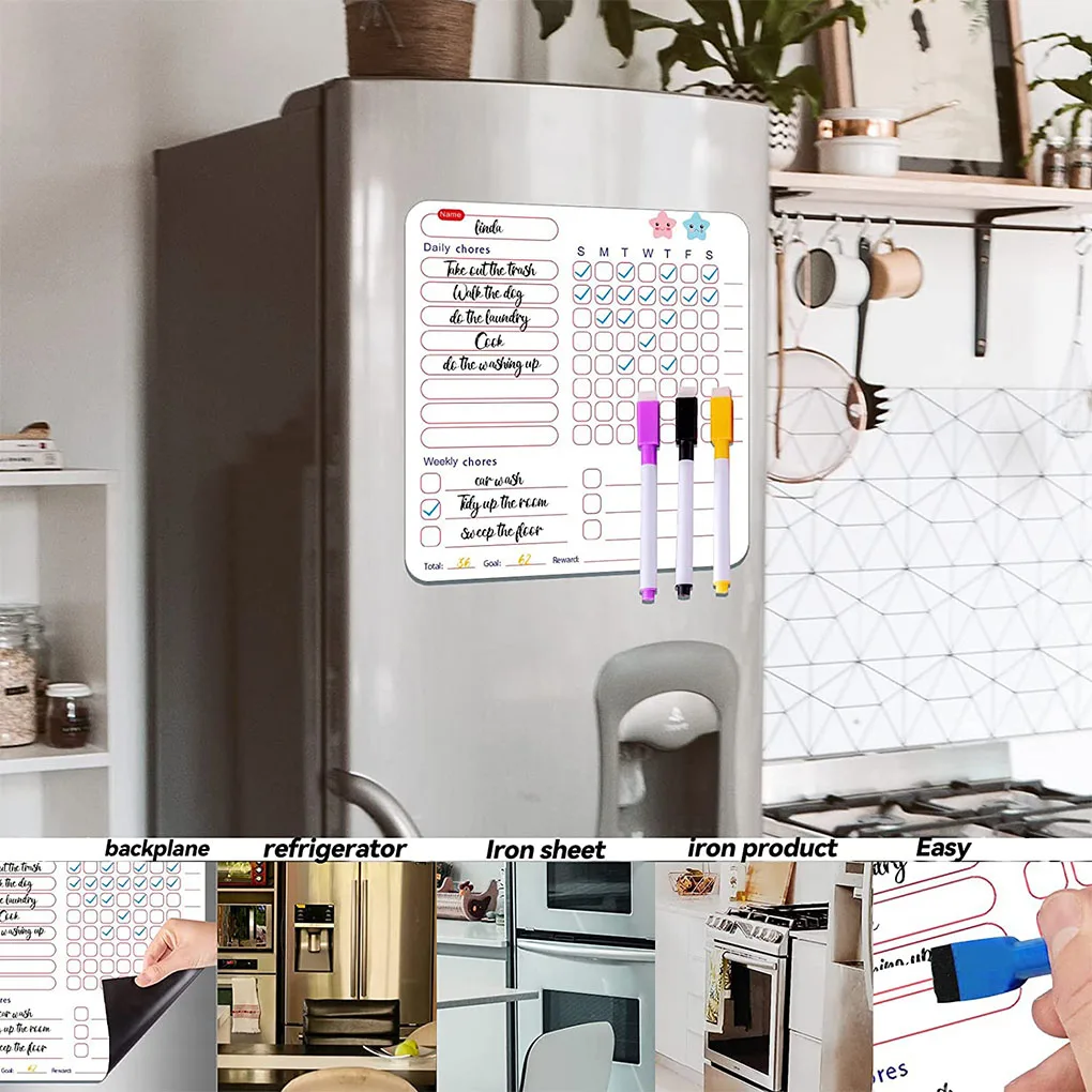 Magnetic Fridge Planner White Board Set - NZshopsmart