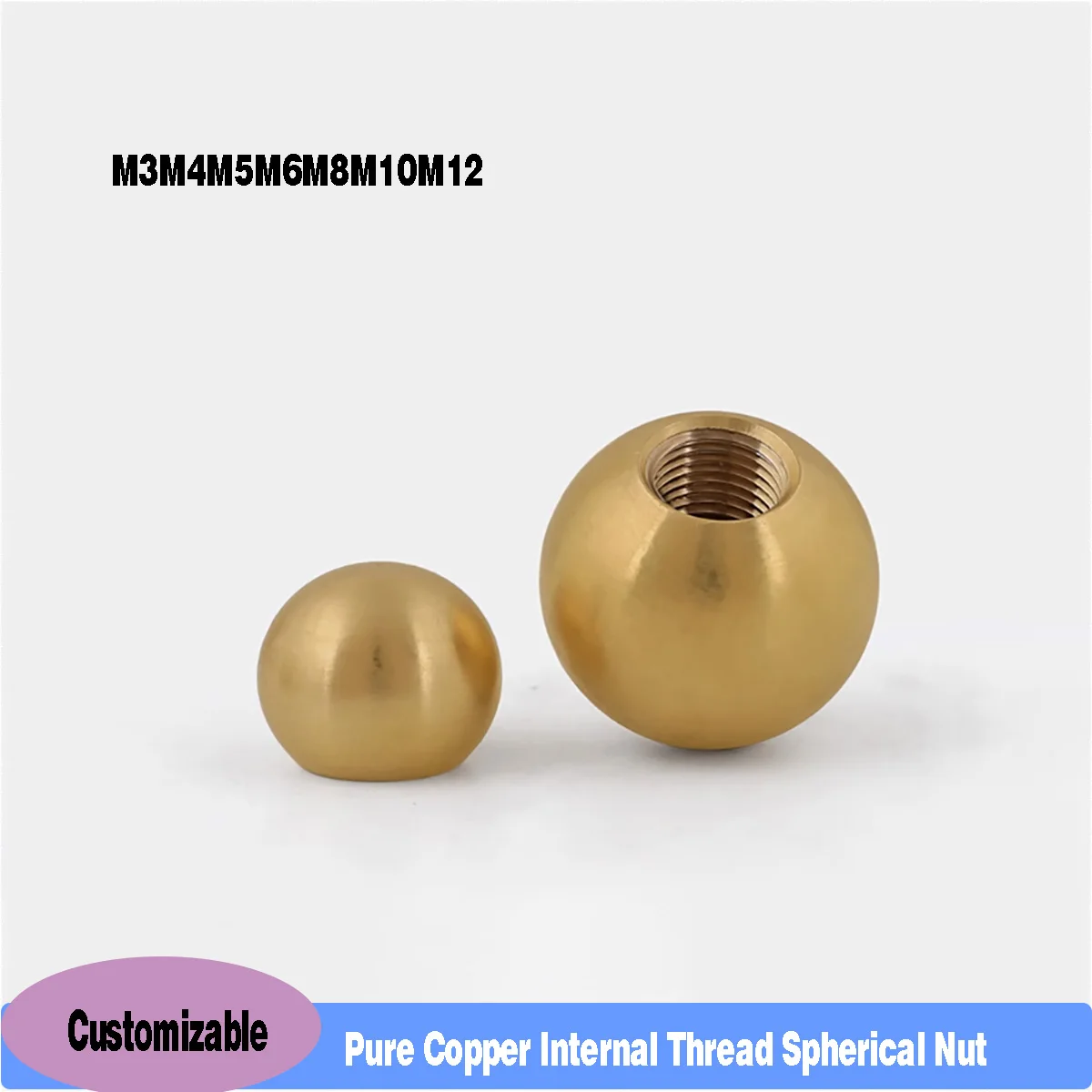 Pure Brass Internal Thread Nut/Lighting Accessory Nut Decorative Cap M3 ...