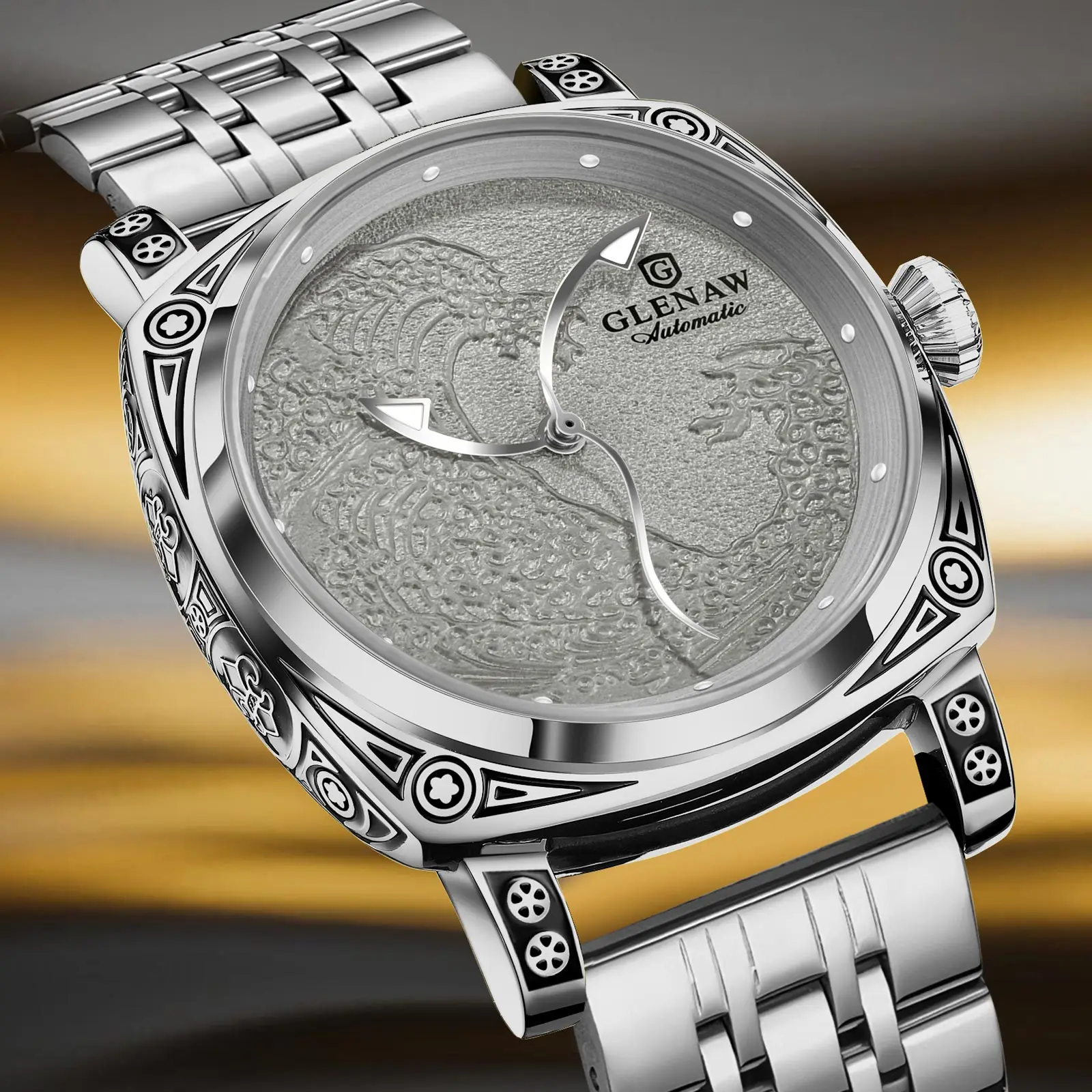 Glenaw Wave Series Top Brand Luxury Men's Watch Fashion Business Fully ...