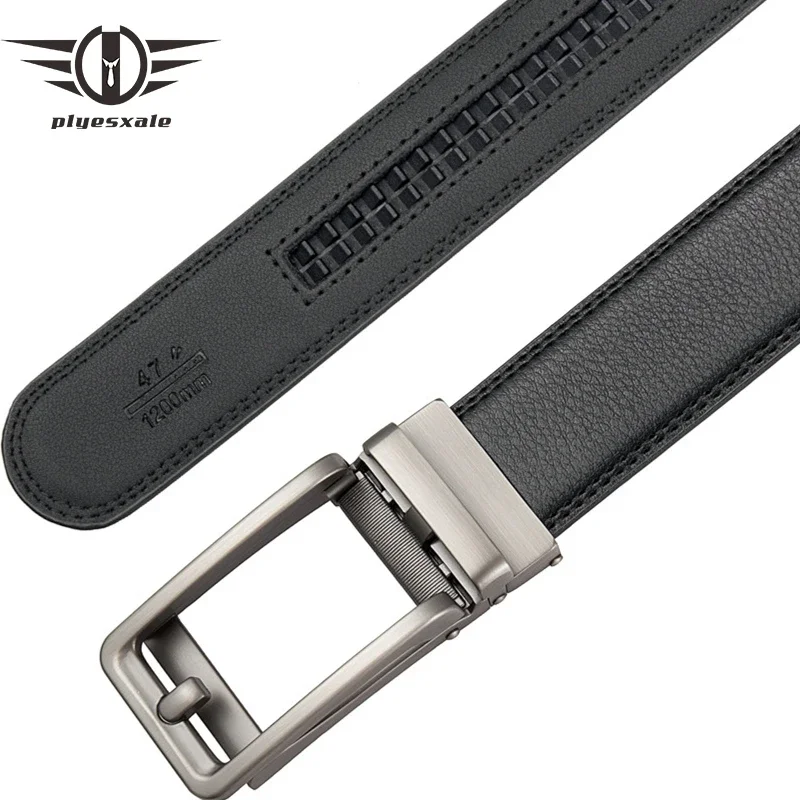 Plyesxale-3-5cm-Width-Automatic-Buckle-Belt-For-Men-Black-Brown-Men-s ...