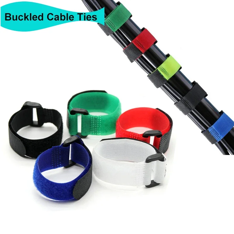 10-300pcs-Self-Adhesive-Cable-Ties-Reusable-Width-20mm-Bundle-Fastener ...