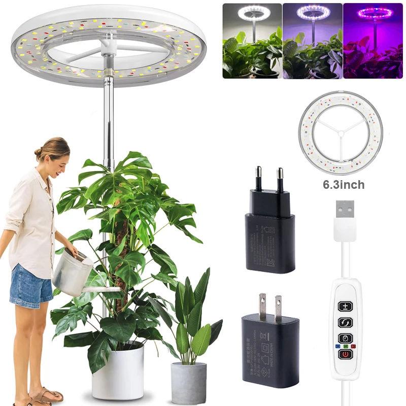 Luz-LED-para-cultivo-de-plantas-l-mpara-de-espectro-completo-color-rojo ...