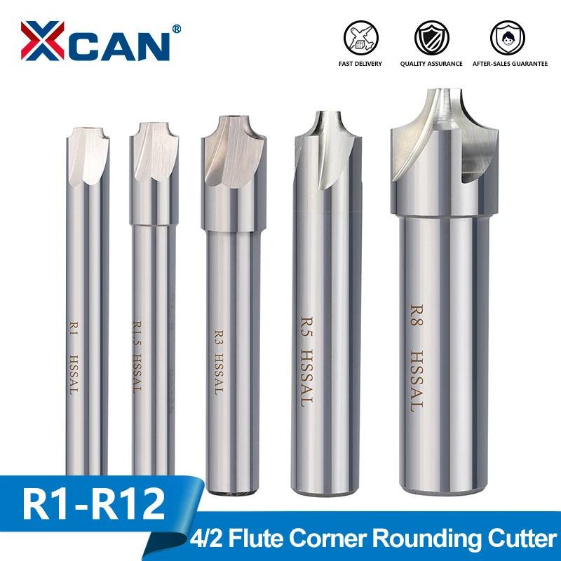 XCAN Corner Rounding Cutter R1.0-R12 R Angle Corner End Mill Rounding ...