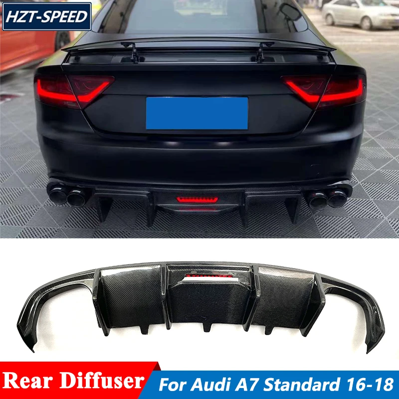 K Style Carbon Fiber Material Rear Bumper Lip DIffuser For Audi A7 ...