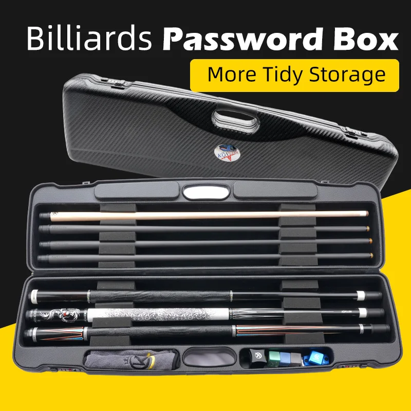 KONLLEN-Cue-Cse-Billiards-7-Holes-3-4-3-Butt-4-Shafts-Password-Box-ABS ...