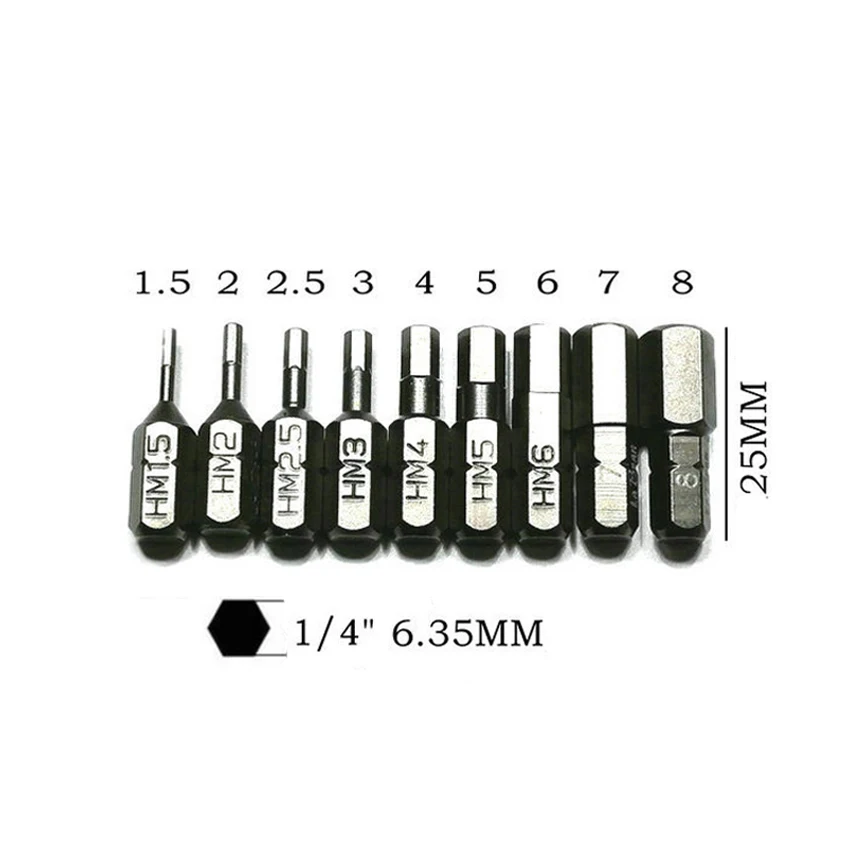 1Pc-25mm-Long-H1-5-8MM-Magnetic-Metric-Hex-Screwdriver-Bits-S2-Steel-1 ...