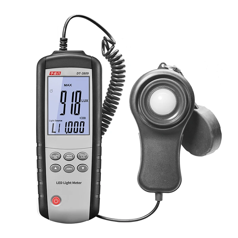 LED Illuminance/Light Meter up to 400,000 Lux / 40,000 Fc Large Backlit ...