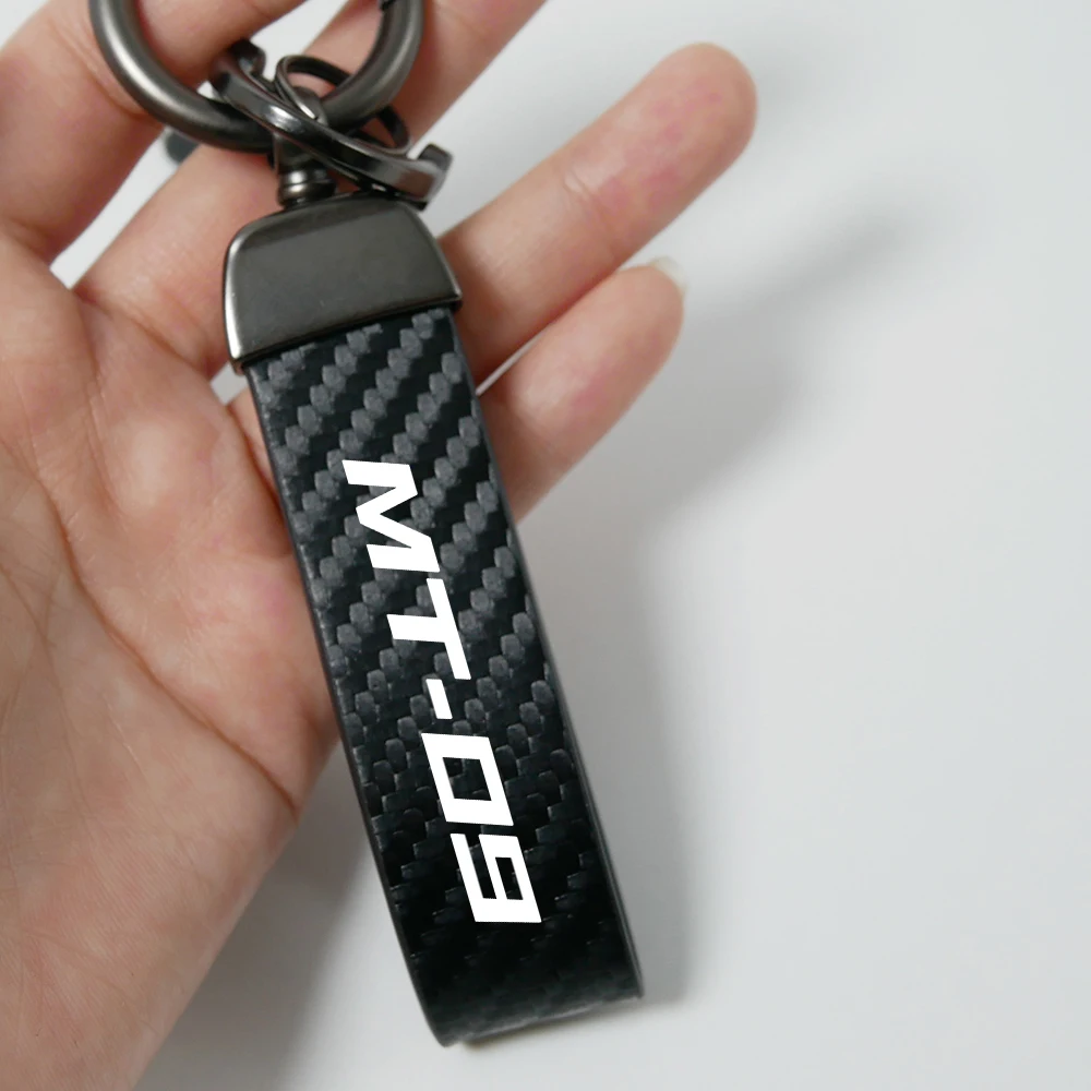 Motorcycle key chain Ring Carbon Fiber Metal Keychain Horseshoe Buckle ...