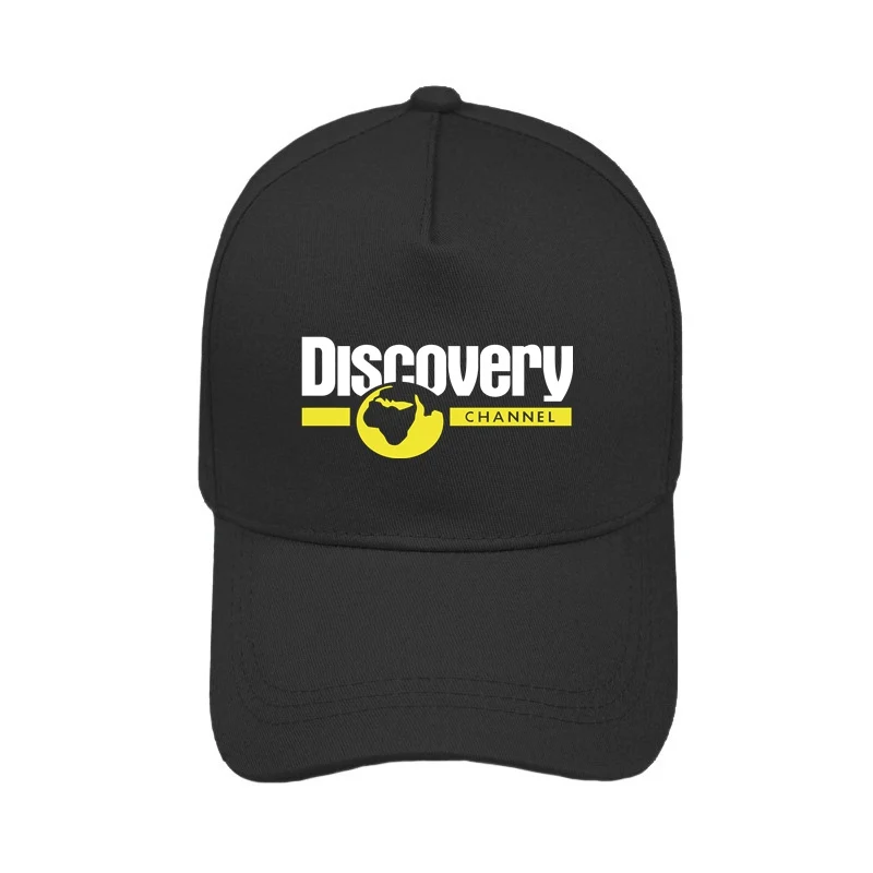 Discovery Channel โลโก้เบสบอลหมวกพิมพ์ผู้ชายผ้าฝ้าย100% คุณภาพสูงสีดำ ...