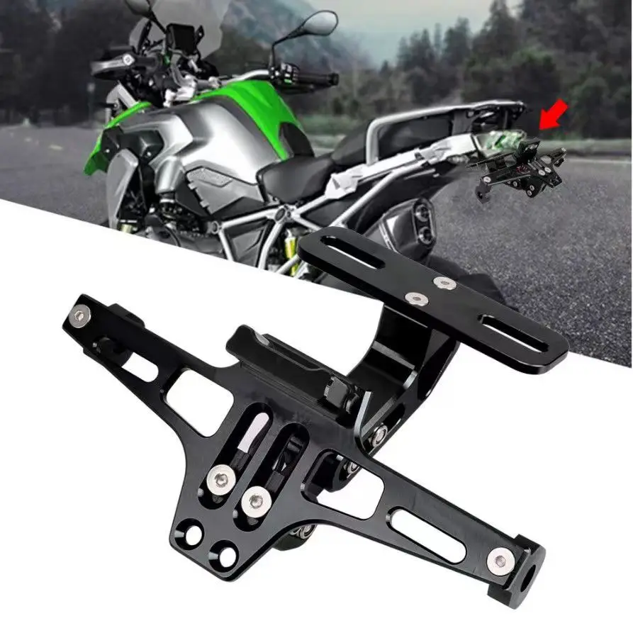 Universal-Motorcycle-Aluminum-License-Plate-Holder-Number-Plate-Frame ...