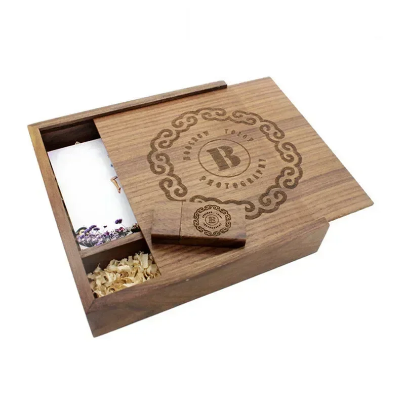 All Drak Album|walnut Wood Usb Flash Drive 8gb-128gb With Free Logo ...