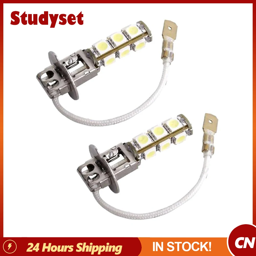 1 par carro nevoeiro lâmpada h3 5050 13led frente nevoeiro luz farol ...