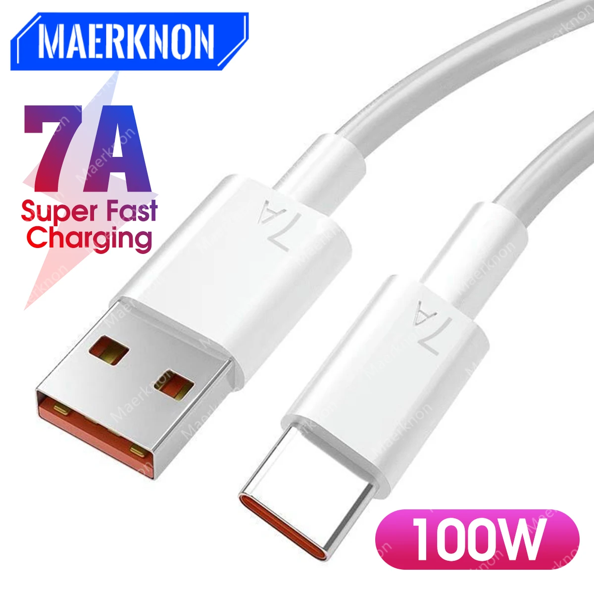 7A-USB-Type-C-Cable-100W-Super-Fast-Charging-Cable-For-Huawei-P50-P40 ...