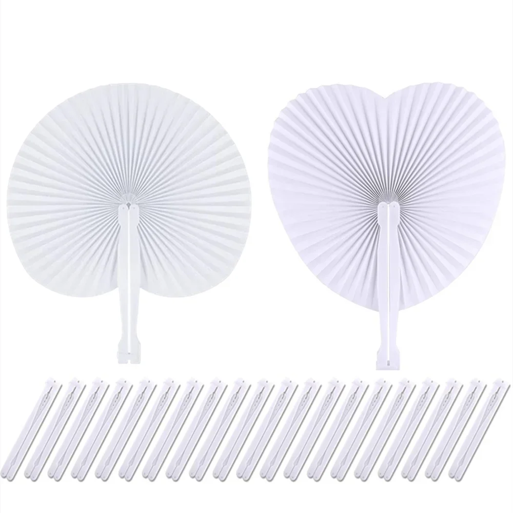 12-Pcs-White-Peach-Shape-Round-Paper-Fans-for-Kids-Birthday-Wedding ...