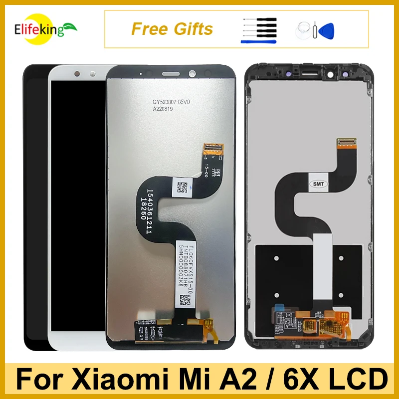 5.99" For Xiaomi Mi A2 LCD Display Touch Screen For Mi 6X Screen M1804D2SG M1804D2SI Digitizer ...
