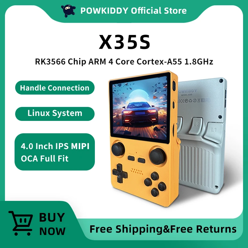 New-POWKIDDY-X35S-3-5-inch-IPS-Screen-640x480-Retro-RK3566-Handheld-Game-Console-Opendinglinux ...