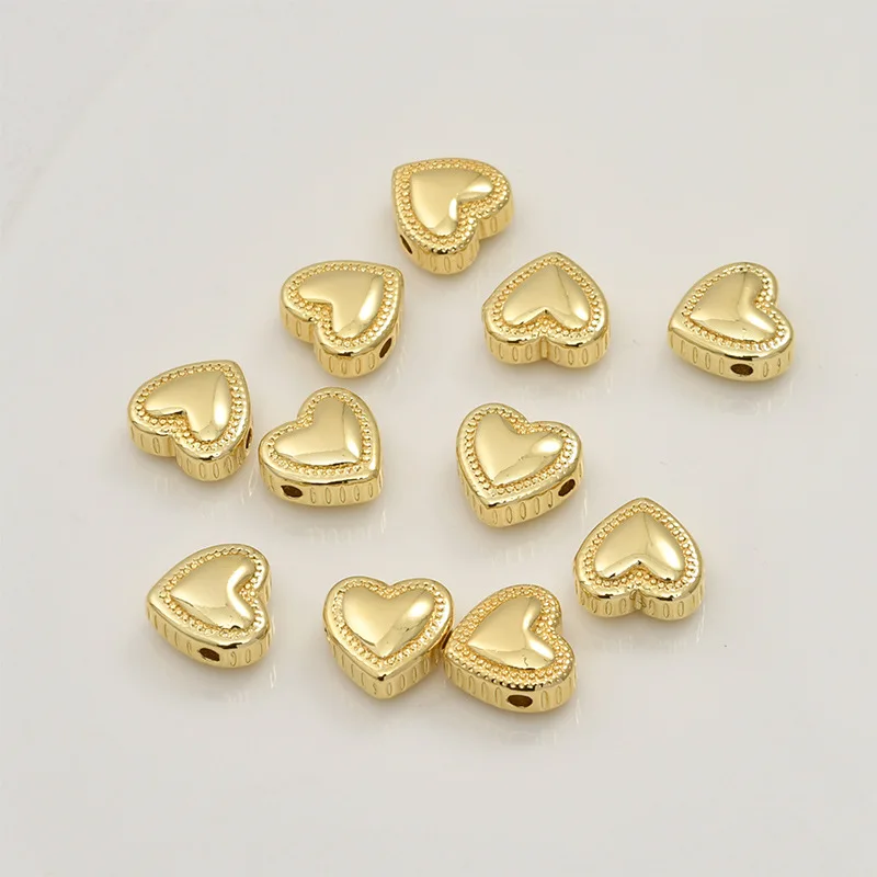 3Pcs-Brass-Gold-Plated-Heart-Spacer-Bead-Puffed-Love-Heart-Beads-for-Bracelet-Necklace-Findings ...