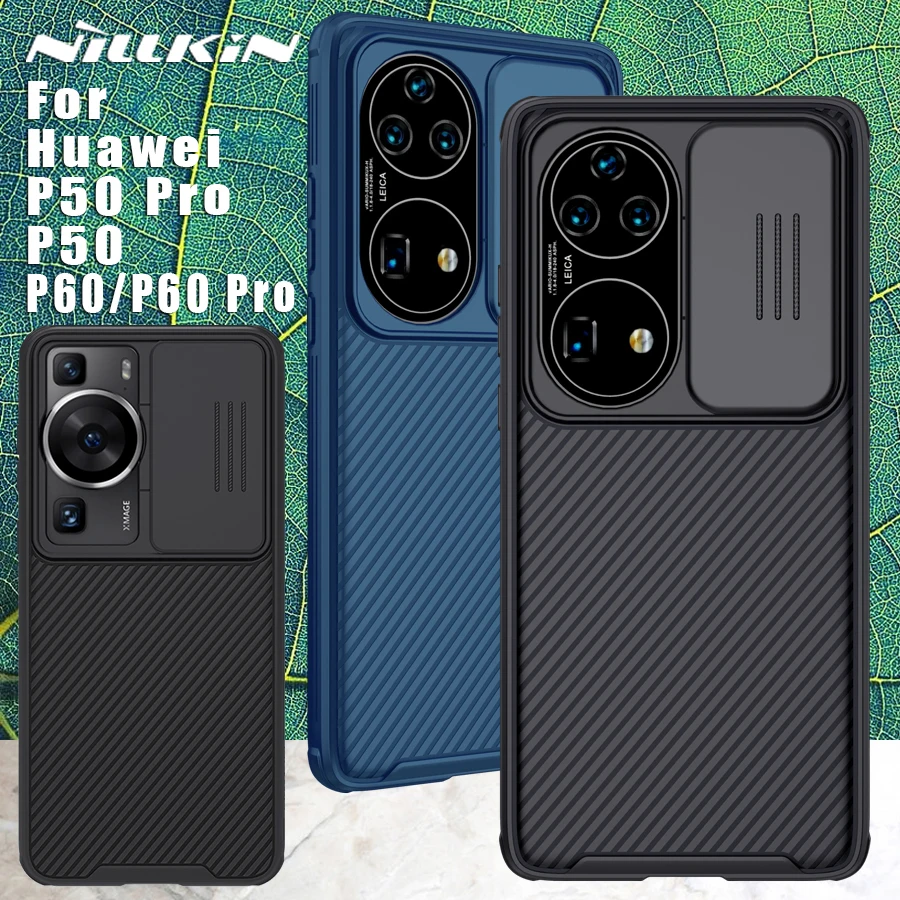Nillkin funda trasera para Huawei P50 Pro P60 Pro, CamShield, protección de cámara, lente, P50 ...