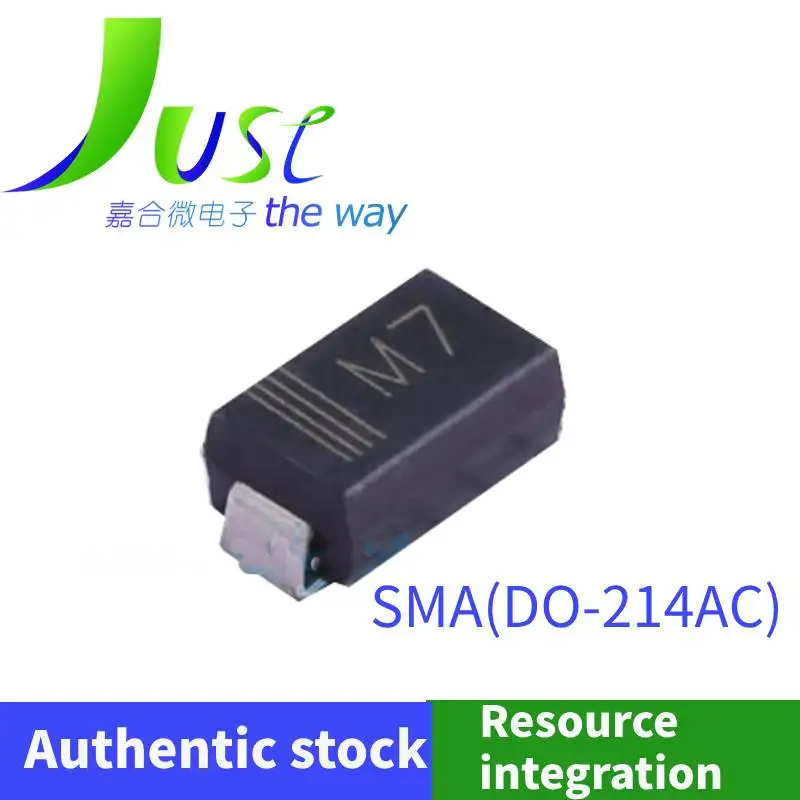 100pcs/lot SMD/DIP 1N4007 Rectifier Diode 1A 1000V M7 SMA(DO-214AC) A7 ...
