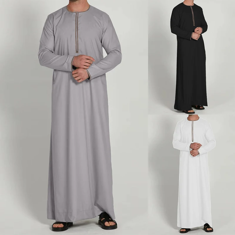 Ramadan-islam-Men-s-Muslim-saudi-Ethnic-Long-Sleeve-Henley-Shirts ...