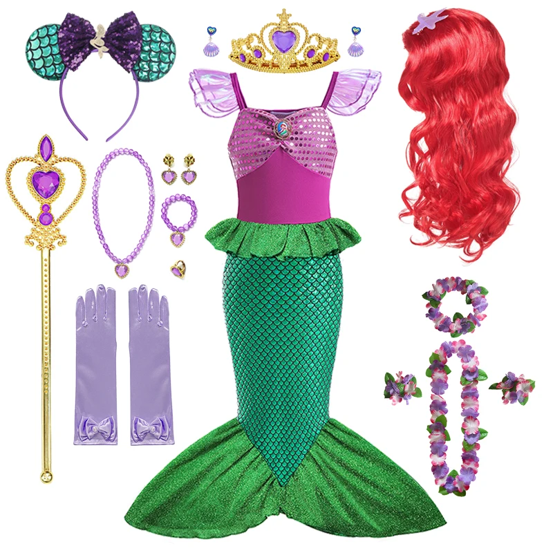 Disney-Little-Mermaid-Ariel-Princess-Dress-Baby-Girl-Cosplay-Costumes ...