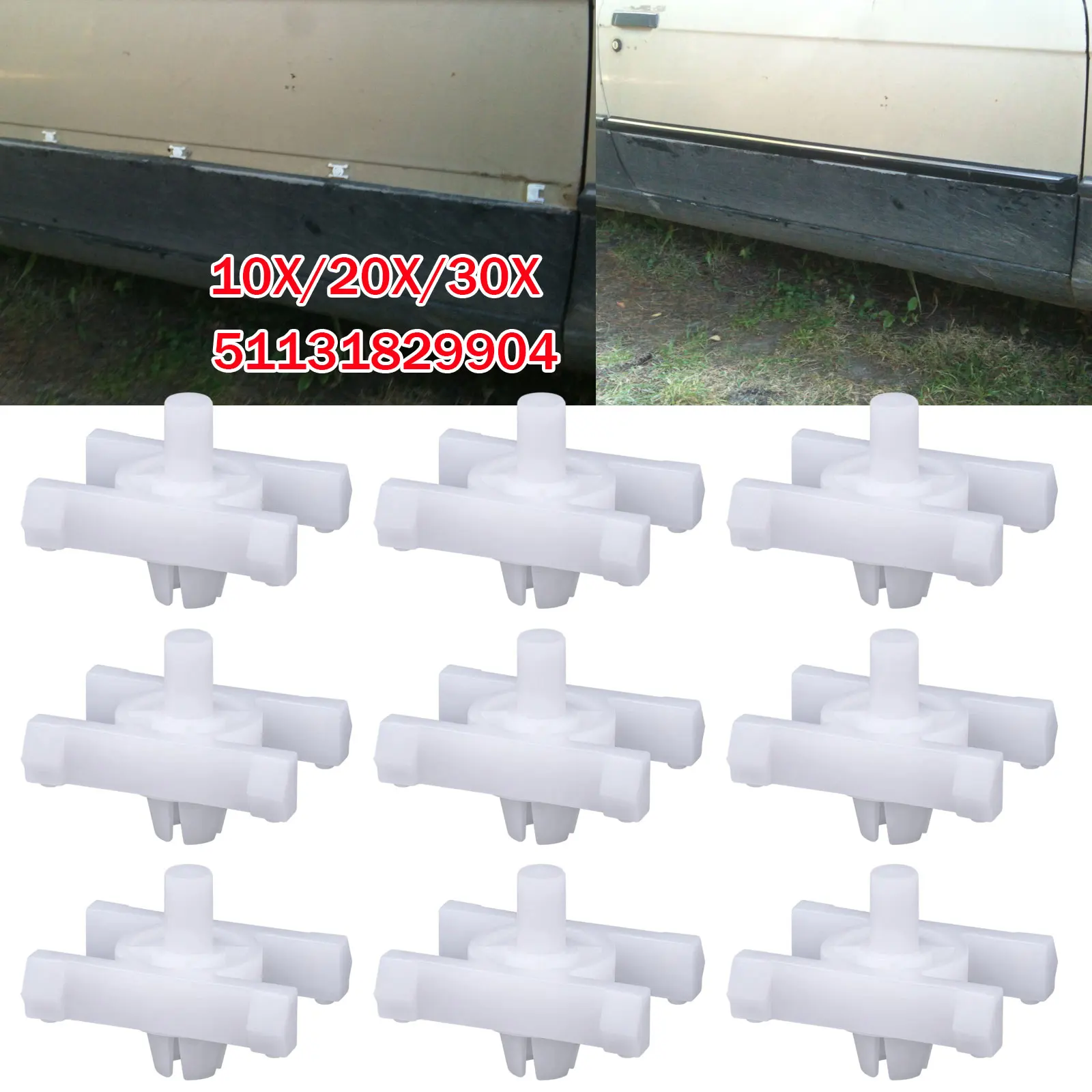 51131829904 Side Body Moulding Strip Trim Clips FOR BMW 3 5 Series E21 ...