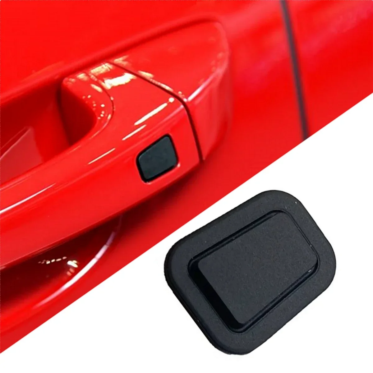 x1 Car Front Rear Exterior Door Handle Sensor Rubber Plug Trim Cap ...
