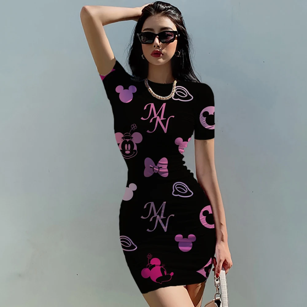 Disney Vestido de tubo con estampado de Mickey Mouse para mujer ...