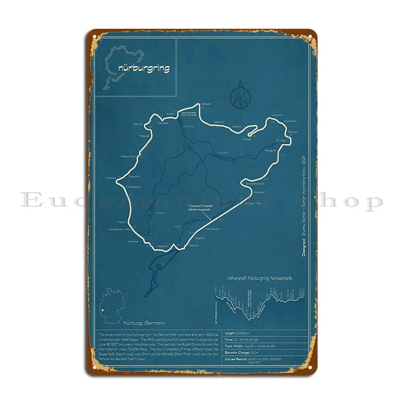 Nurburgring-Heinschleife-Track-Map-Metal-Plaque-Poster-Wall-Decor ...