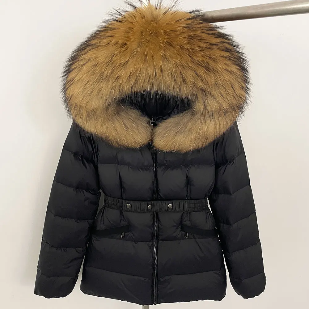 OFTBUY 2024 Large Real Fox Fur New Winter Women Puffer Jacket Women ...