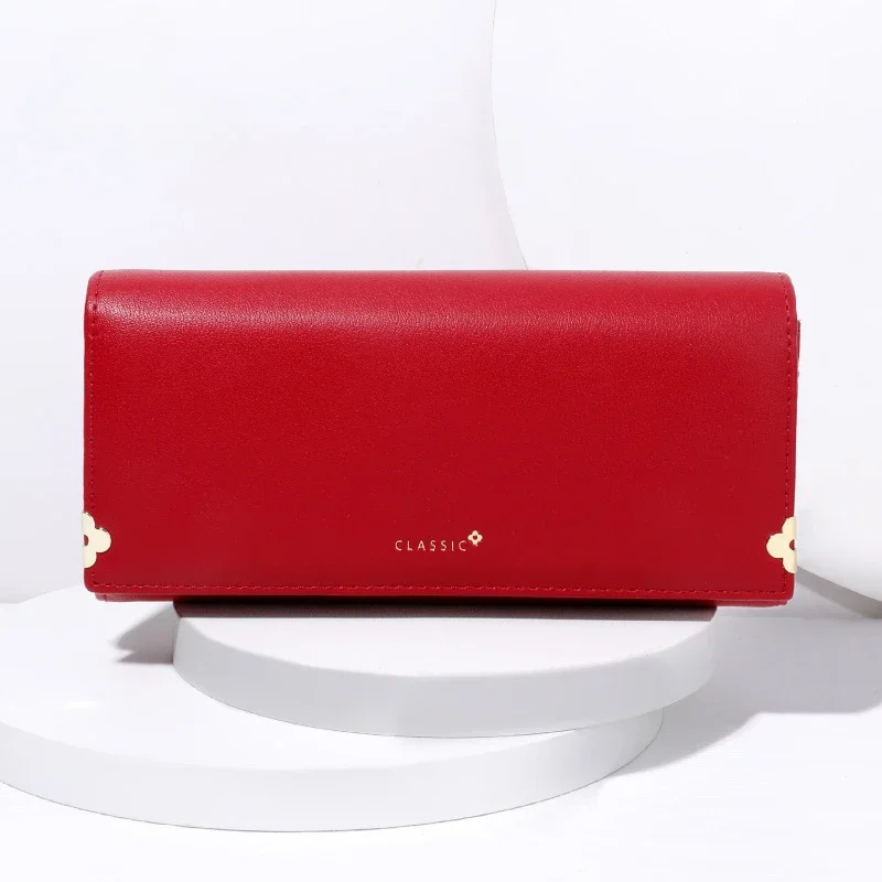New-Women-s-Four-leaf-Clover-with-Hinge-Wallet-Multi-functional-Solid ...
