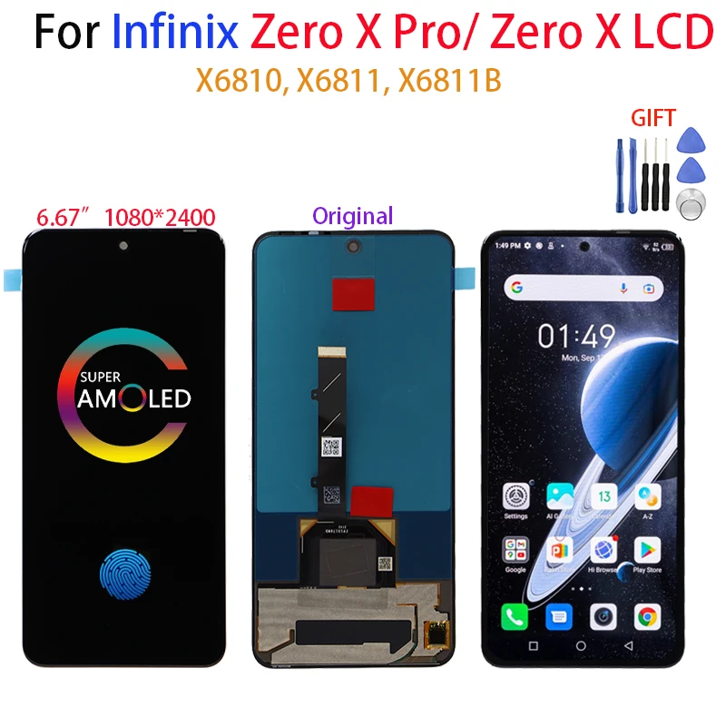 Original-AMOLED-For-infinix-zero-x-pro-X6811-X6811B-LCD-Display-Touch ...